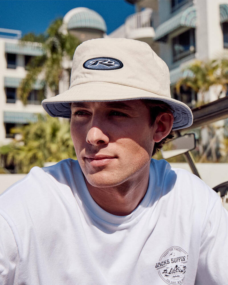 Shop Rusty Kick Flip Reversible Bucket Hat In China Blue - Fast ...