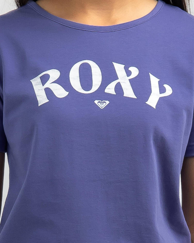 Shop Roxy Girls' Day And Night T-Shirt In Marlin - Fast Shipping & Easy ...