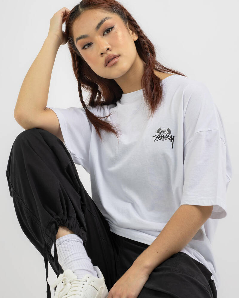 Shop Stussy Angel Relaxed T-Shirt In White - Fast Shipping & Easy Returns - City Beach Australia