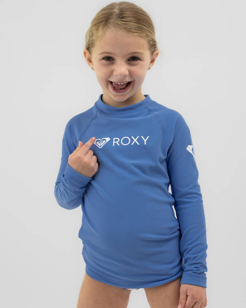 Roxy Toddlers' Heater Long Sleeve Rash Vest In Ultramarine - Fast ...
