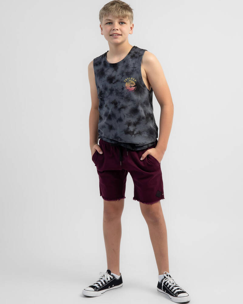 Shop Skylark Boys' Erase Drop Crotch Shorts In Port - Fast Shipping ...