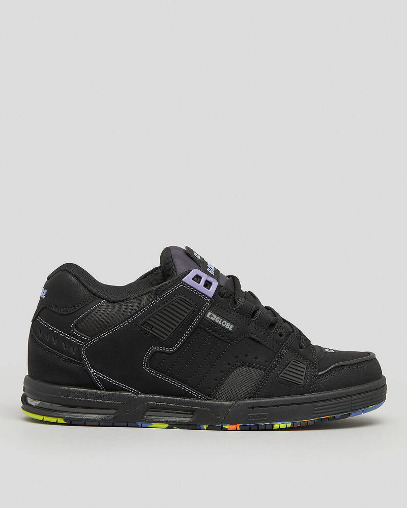 Shop Globe Sabre Shoes In Black/lilac/mosaic - Fast Shipping & Easy ...