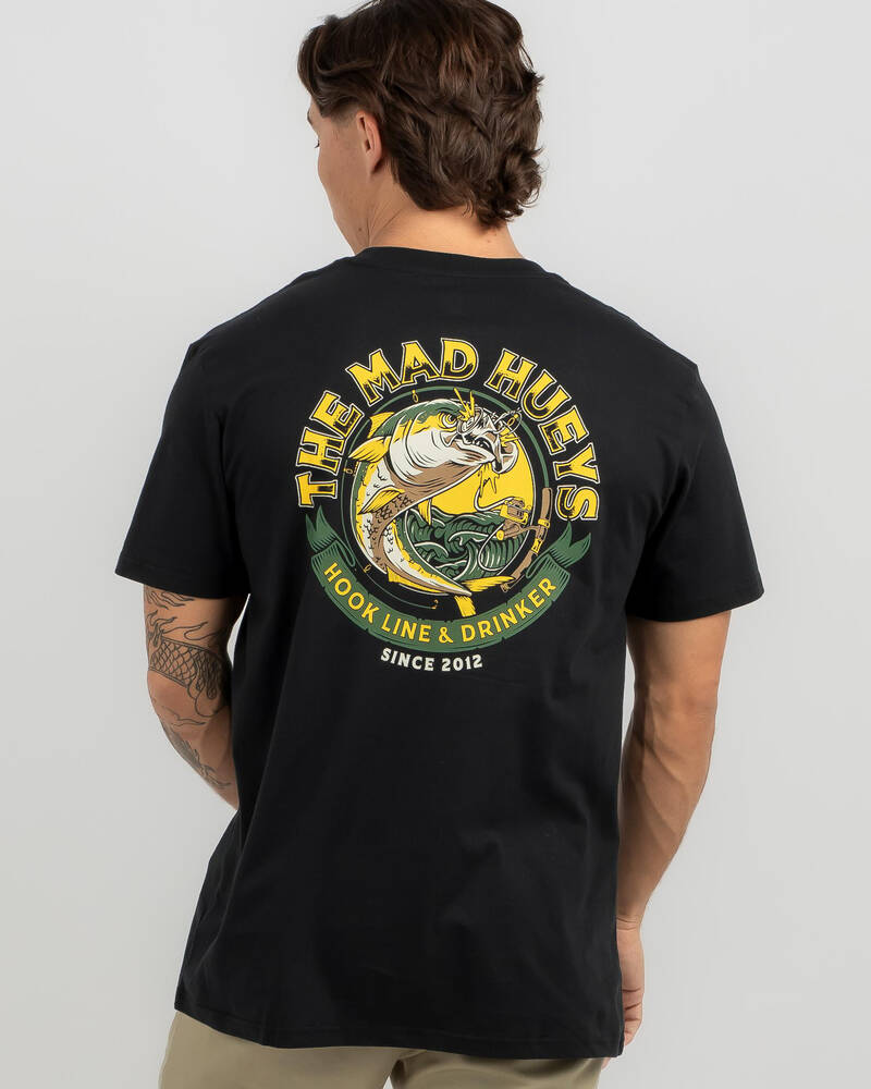Shop The Mad Hueys Keeping It Reel T-Shirt In Black - Fast Shipping ...