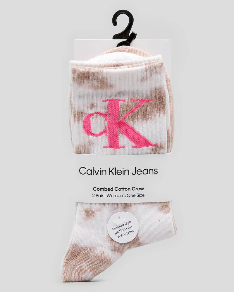 Calvin Klein Womens CK Monogram Sock Pack In Rose Smoke Assorted | City ...