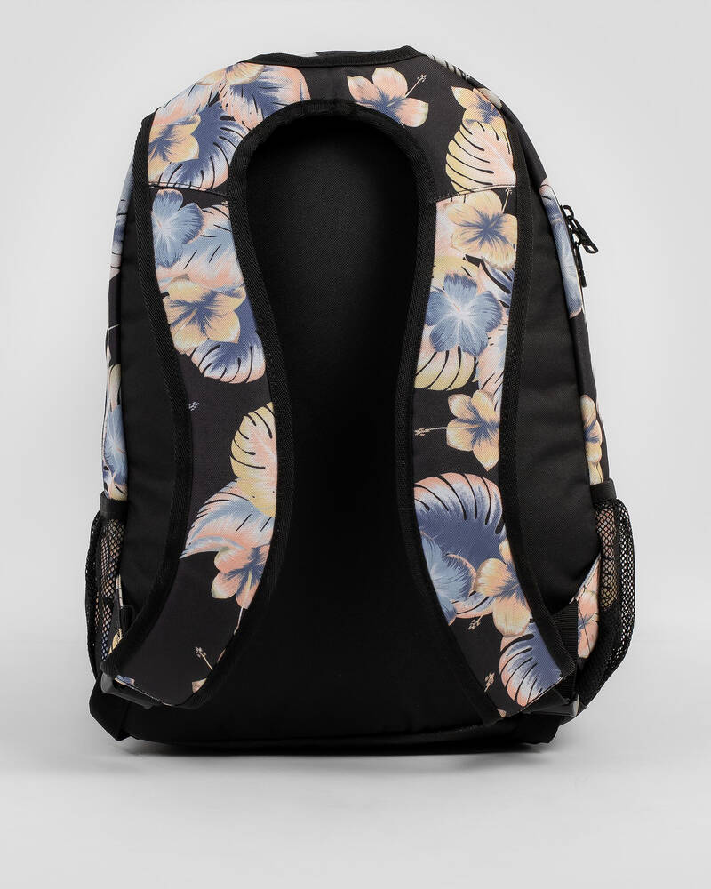 Shop Roxy Shadow Swell Printed Backpack In Anthracite Reef Flowers ...