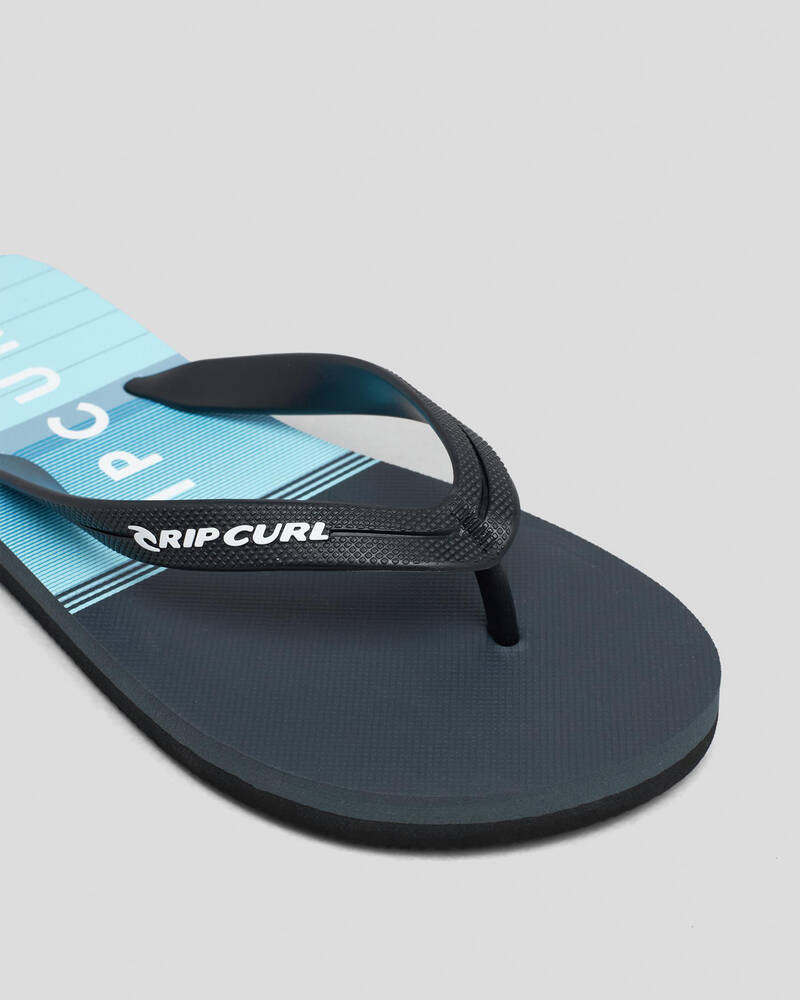 Shop Rip Curl Boys' Breaker Thongs In Black/blue - Fast Shipping & Easy ...