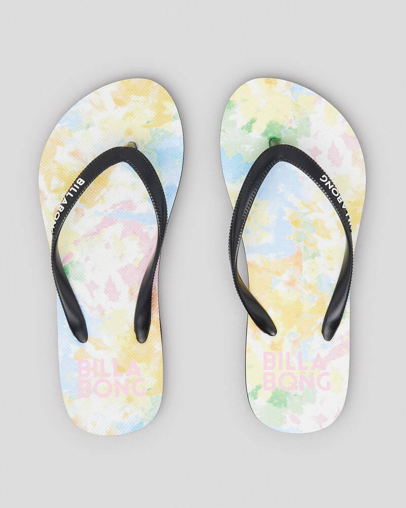 Shop Billabong Girls' Painted Rainbow Thongs In Rain Drop - Fast ...