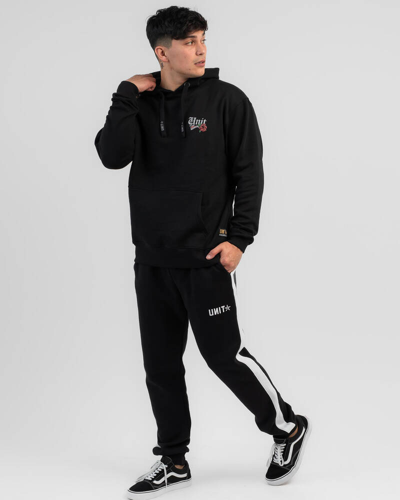 Shop Unit Climp Cuff Track Pants In Black - Fast Shipping & Easy ...