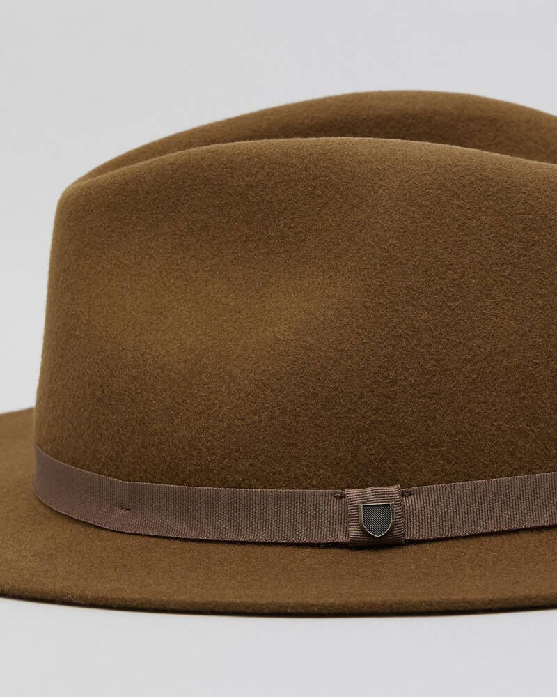 Shop Brixton Messer Packable Felt Hat In Coffee - Fast Shipping & Easy ...