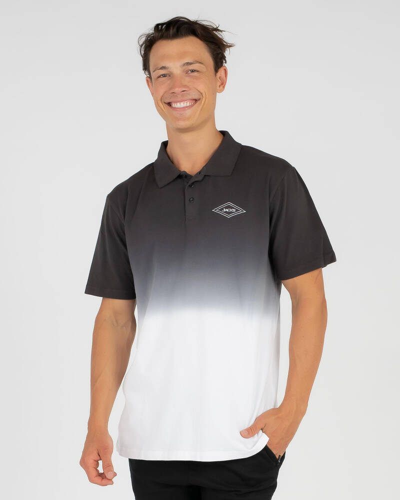 Shop Jacks Fade Polo Shirt In Black Fade - Fast Shipping & Easy Returns ...