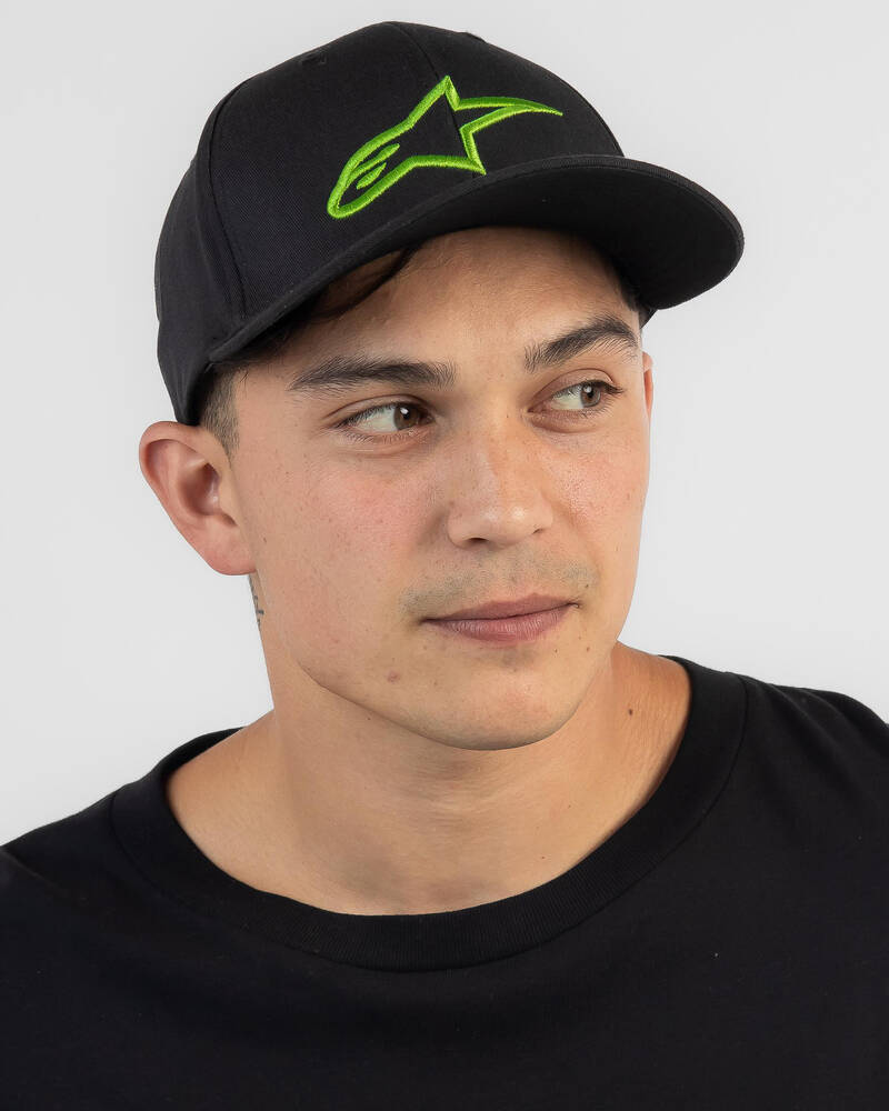 Shop Alpinestars Ageless Curve Cap In Black/green - Fast Shipping ...