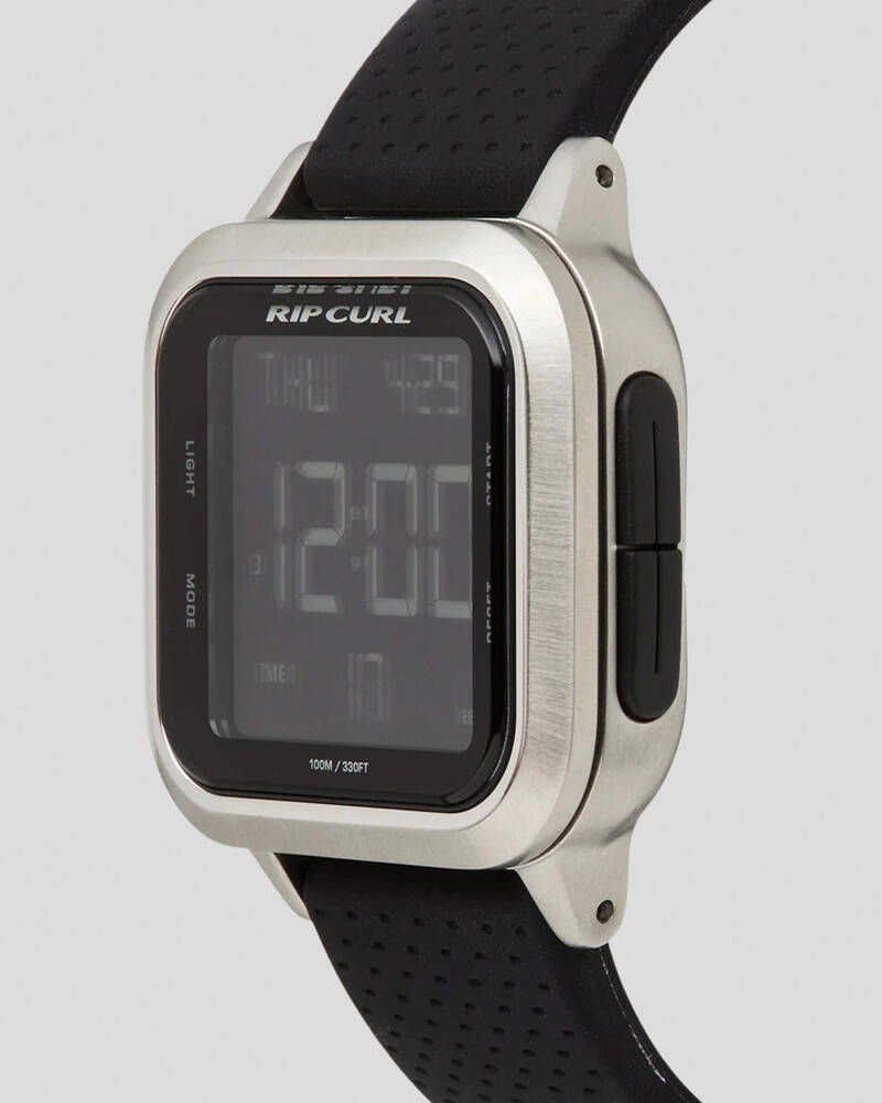 Shop Rip Curl Next Digital Stainless Steel Watch In Silver - Fast ...
