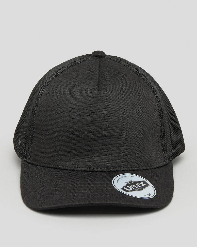 Shop UFlex Comfort Trucker Cap In Black - Fast Shipping & Easy Returns ...