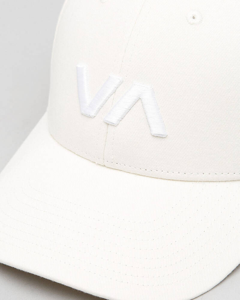 Shop RVCA VA Baseball Cap In Vintage White - Fast Shipping & Easy ...