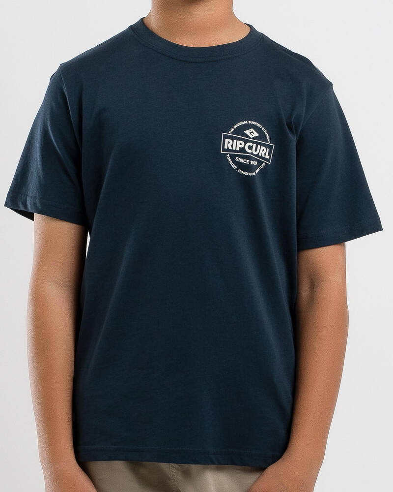 Shop Rip Curl Boys' Staple T-Shirt In Dark Navy - Fast Shipping & Easy ...