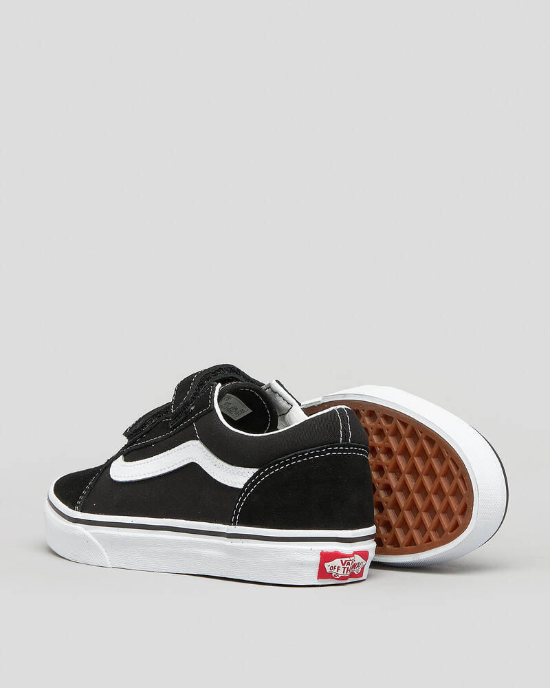 Shop Vans Girls' Old Skool Shoes In Black/white - Fast Shipping & Easy ...