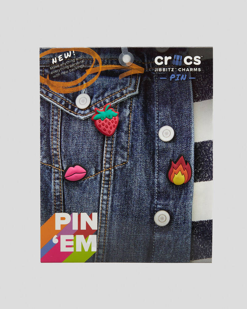 Shop Crocs Pin Backer 1 Jibbitz 3 Pack In Multi - Fast Shipping & Easy ...