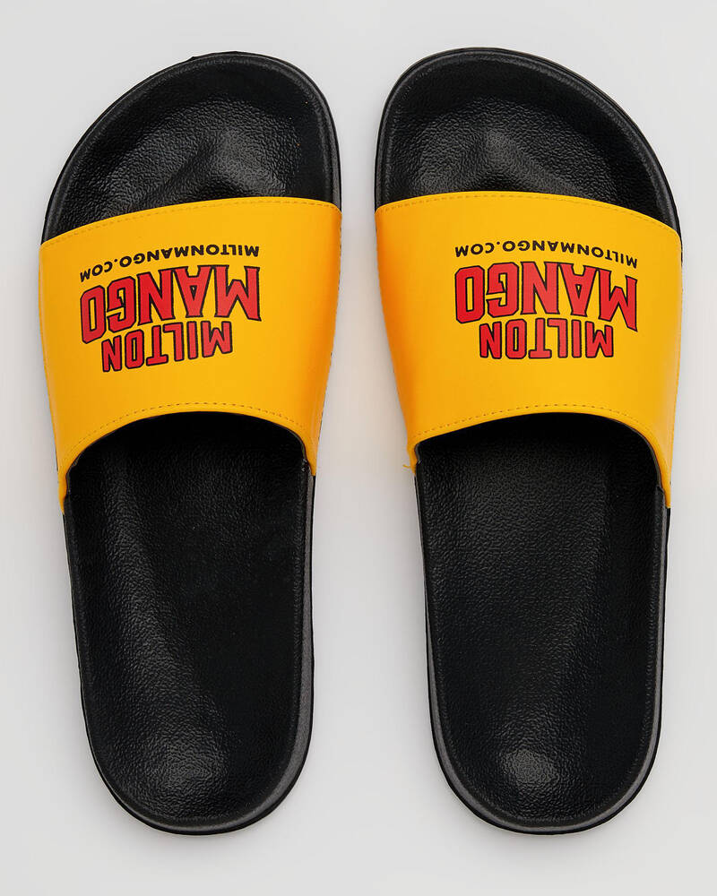 Shop Milton Mango Milton Mango Slides In Black - Fast Shipping & Easy ...