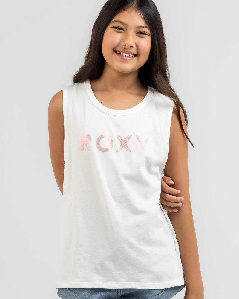 Shop Roxy Girls' Someone Else Tank Top In Snow White - Fast Shipping ...