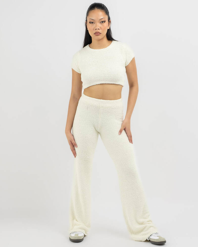 Shop Mooloola Noelle Lounge Pants In Cream - Fast Shipping & Easy ...