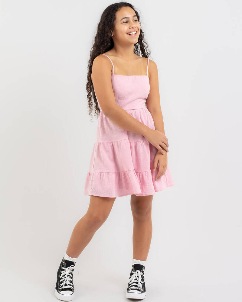 Shop Mooloola Girls' Tabetha Dress In Powder Pink - Fast Shipping ...