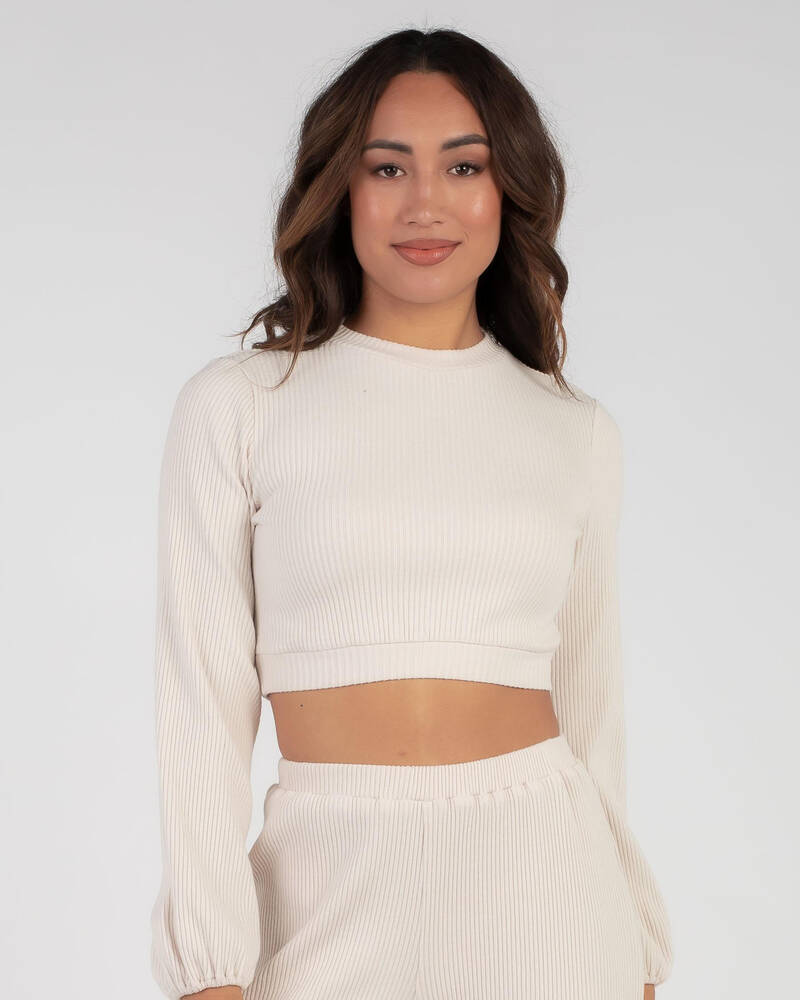 Shop Shareen Collection Mackenzie Top In Beige - Fast Shipping & Easy ...