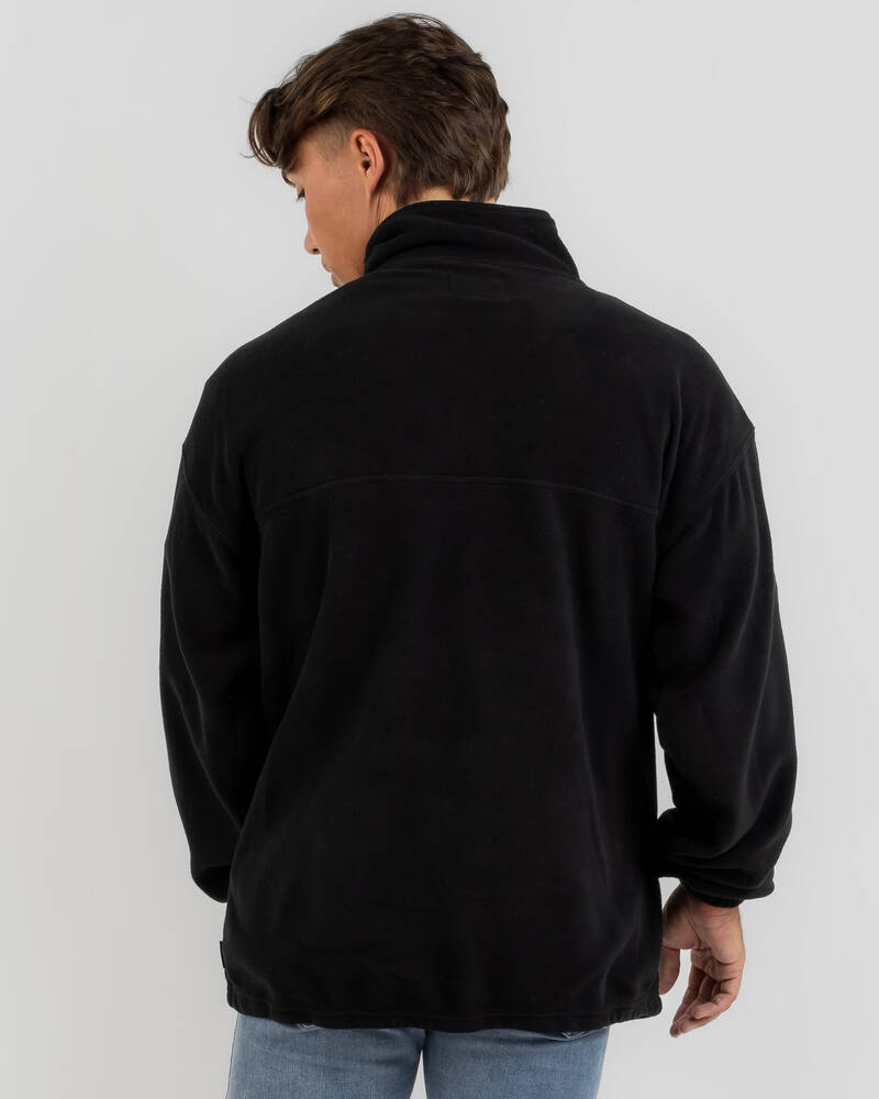 Shop Rusty Middle Section Quarter Zip Polar Fleece Sweatshirt In Black ...