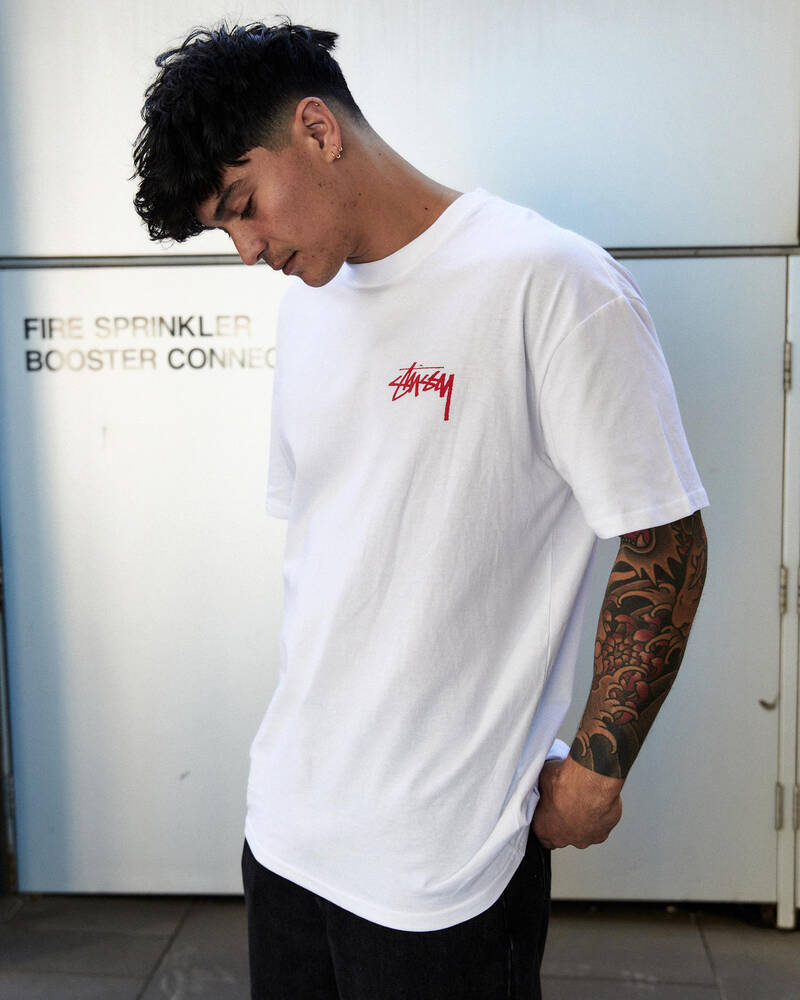 Shop Stussy Big And Meaty T-Shirt In White - Fast Shipping & Easy ...