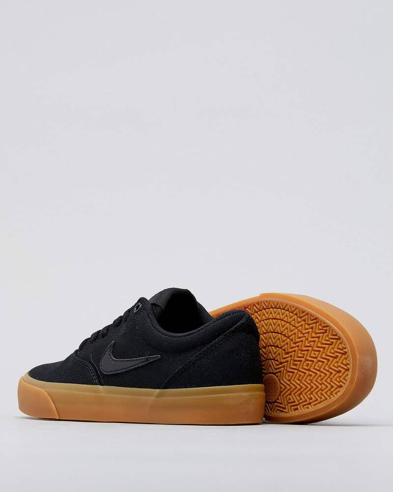 Shop Nike Boys' Charge Shoes In Black/black-gum - Fast Shipping & Easy ...