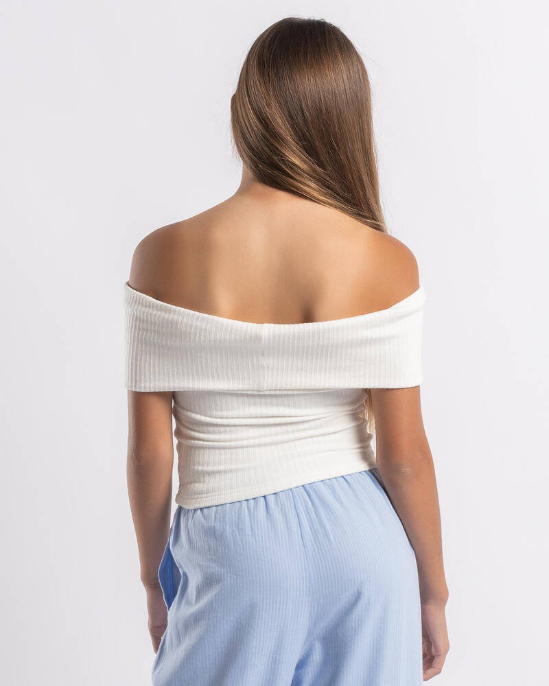 Shop Ava And Ever Girls' Cassie Off Shoulder Top In Cream - Fast ...