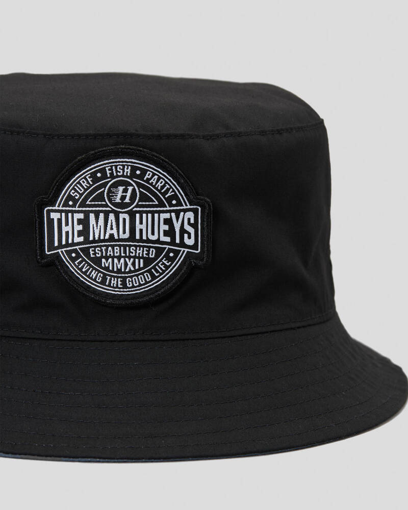Shop The Mad Hueys Hueys Life Bucket Hat In Petrol Blue - Fast Shipping ...