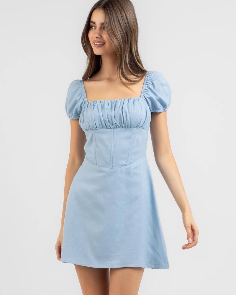 Shop Ava And Ever Reggie Dress In Blue - Fast Shipping & Easy Returns ...
