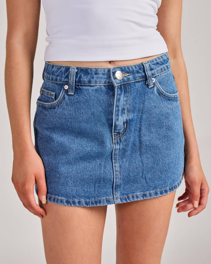 Shop DESU Allegra Denim Skort In Dark Blue - Fast Shipping & Easy ...