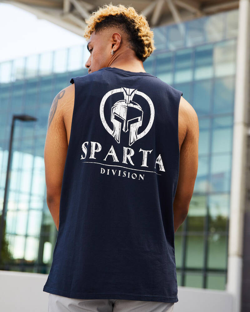 Sparta Linked Muscle Tank In Navy - Fast Shipping & Easy Returns - City ...