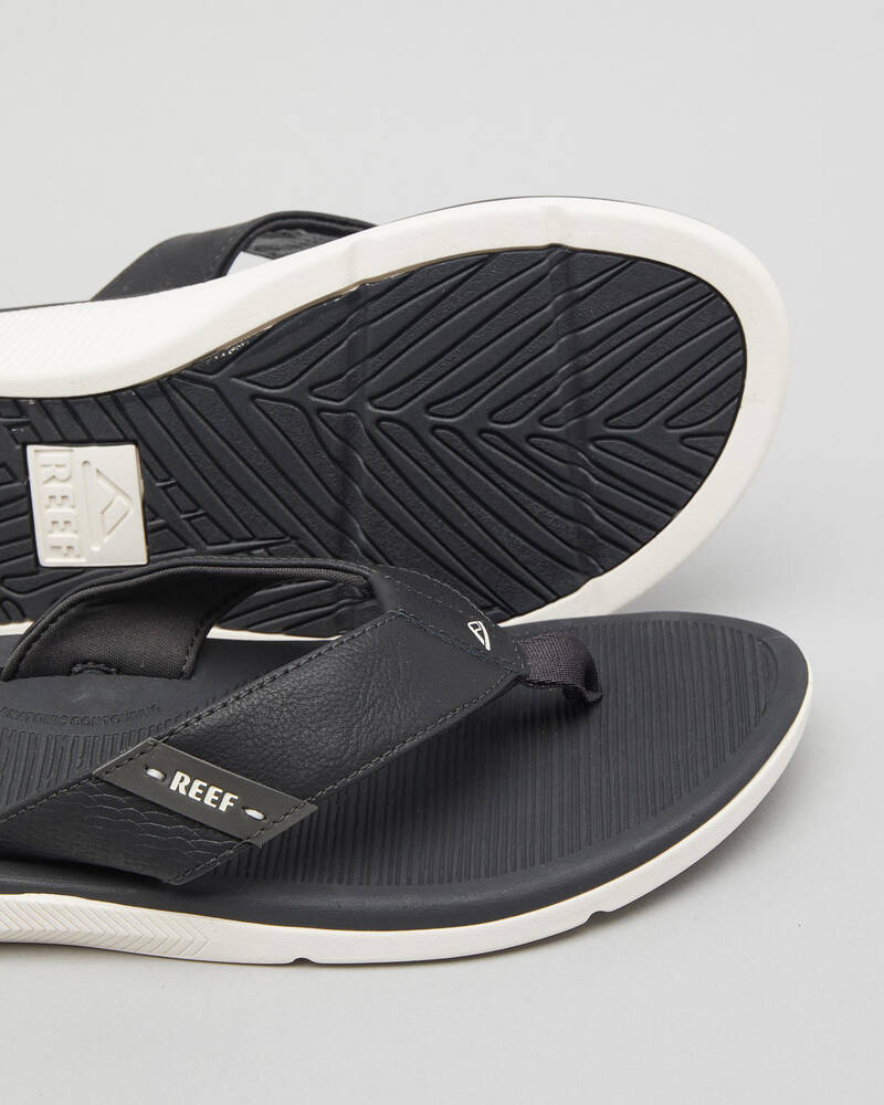 Shop Reef Santa Ana Thongs In Grey/white - Fast Shipping & Easy Returns ...