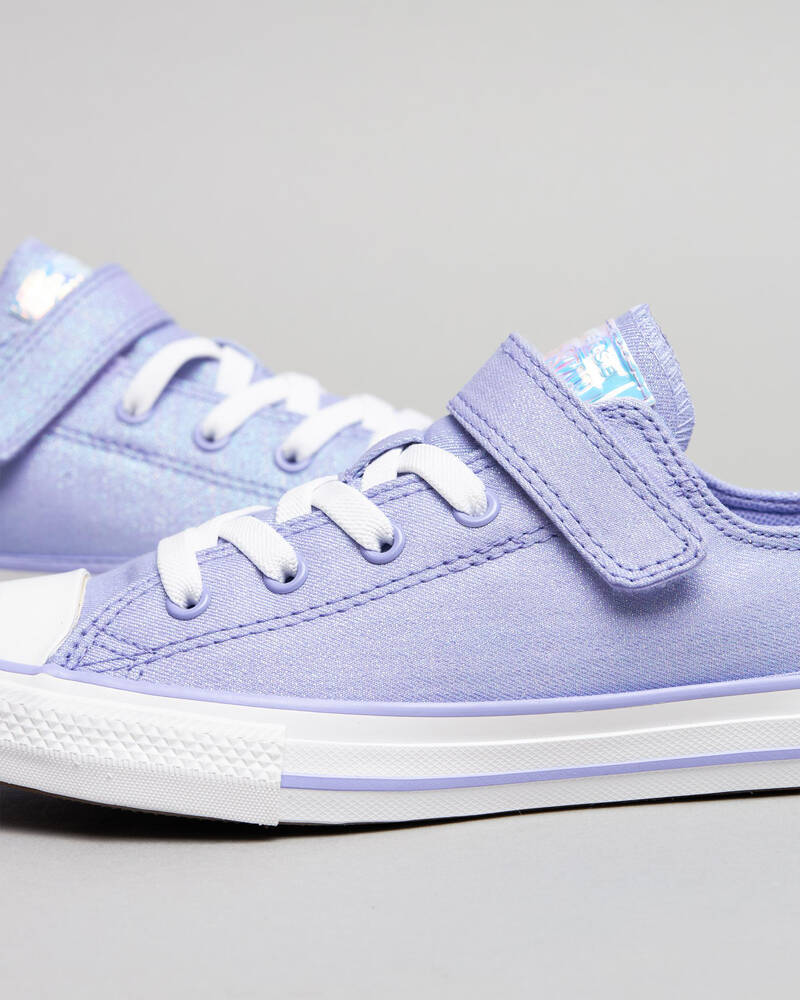 Shop Converse Girls' Chuck Taylor Glitter All Star Shoes In Ultraviolet ...