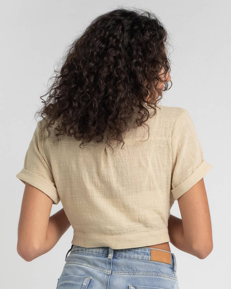 Shop Mooloola Camille Shirt In Beige - Fast Shipping & Easy Returns ...