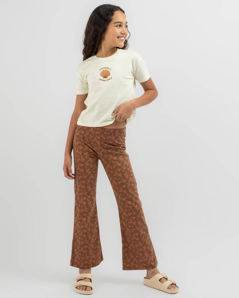 Shop Rip Curl Girls' Sun Catcher Pants In Brown - Fast Shipping & Easy ...