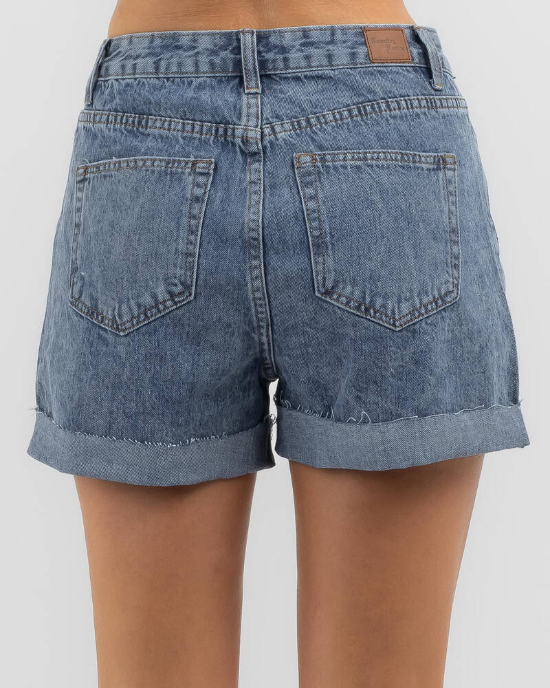 Shop Country Denim Seattle Denim Shorts In Dark Mid - Fast Shipping ...