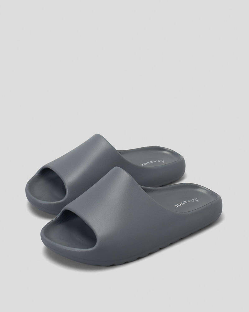 Shop Ava And Ever Trippin Slide Sandals In Slate - Fast Shipping & Easy ...