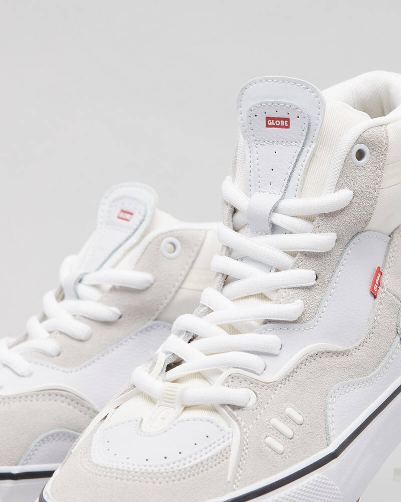 Shop Globe Dimension Hi-Top Shoes In White/montano - Fast Shipping ...