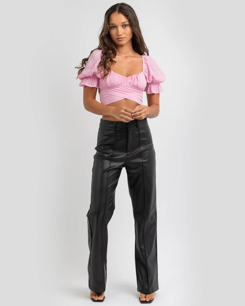 Shop Mooloola Violet Top In Light Pink - Fast Shipping & Easy Returns ...