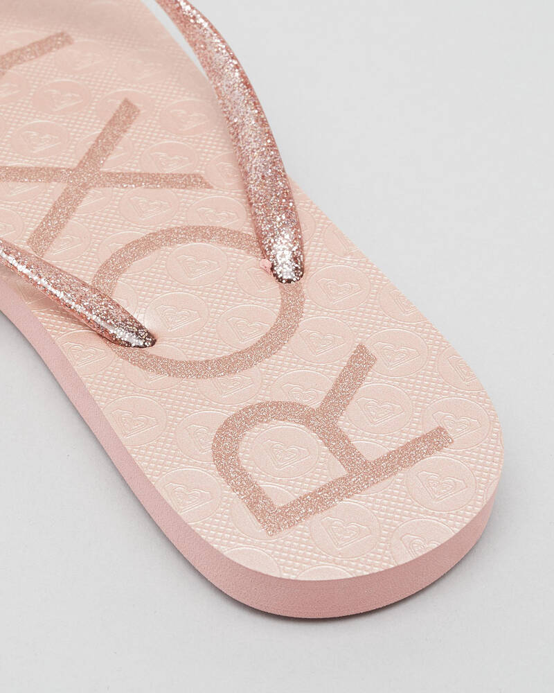 Shop Roxy Viva Sparkle Thongs In Rose Gold - Fast Shipping & Easy Returns - City Beach Australia
