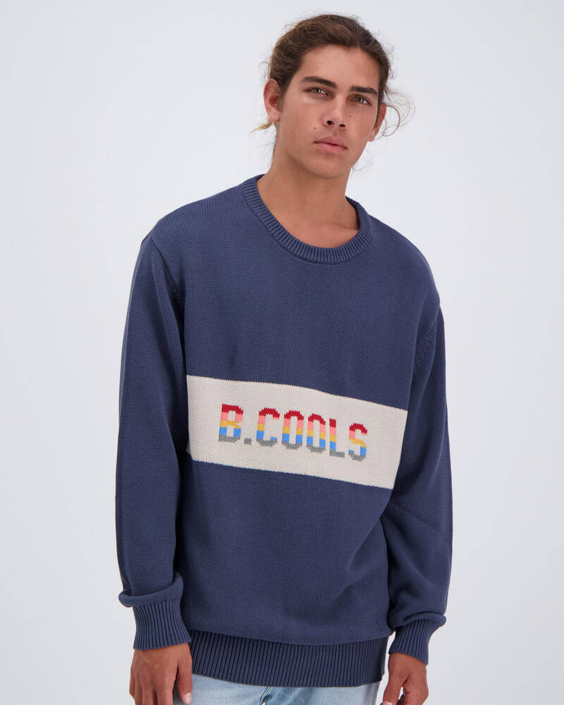 Shop Barney Cools B.Cools Crew Knit In Navy - Fast Shipping & Easy ...