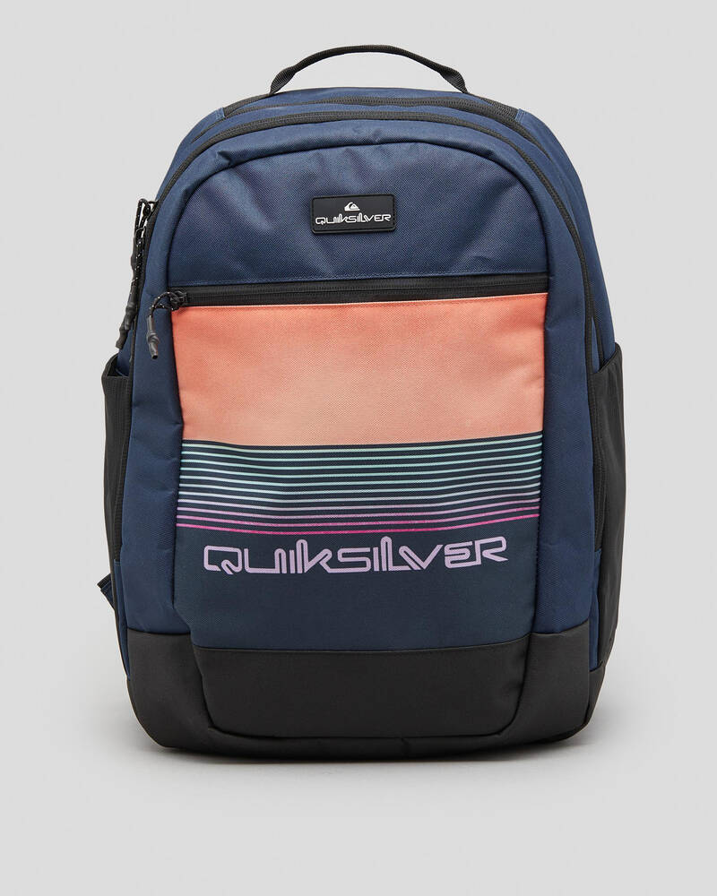 Shop Quiksilver Schoolie Backpack In Fiery Coral - Fast Shipping & Easy ...