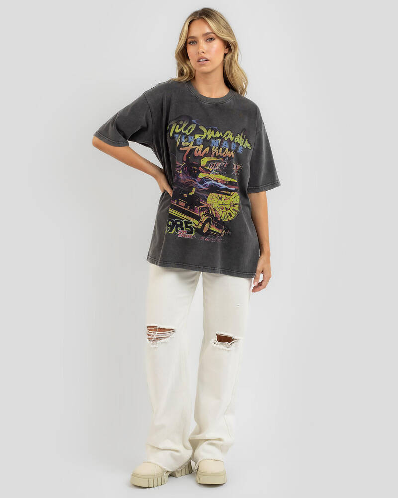 Shop Ava And Ever Speed of Lightning T-Shirt In Washed Black - Fast ...
