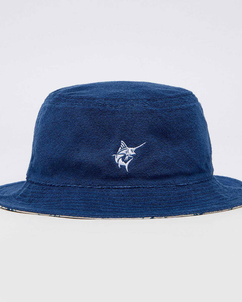 Shop Salty Life Trawler Reversible Bucket Hat In Stone/navy - Fast ...