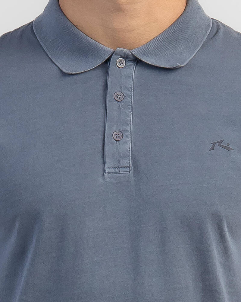 Shop Rusty Comp Wash Polo Shirt In China Blue - Fast Shipping & Easy ...