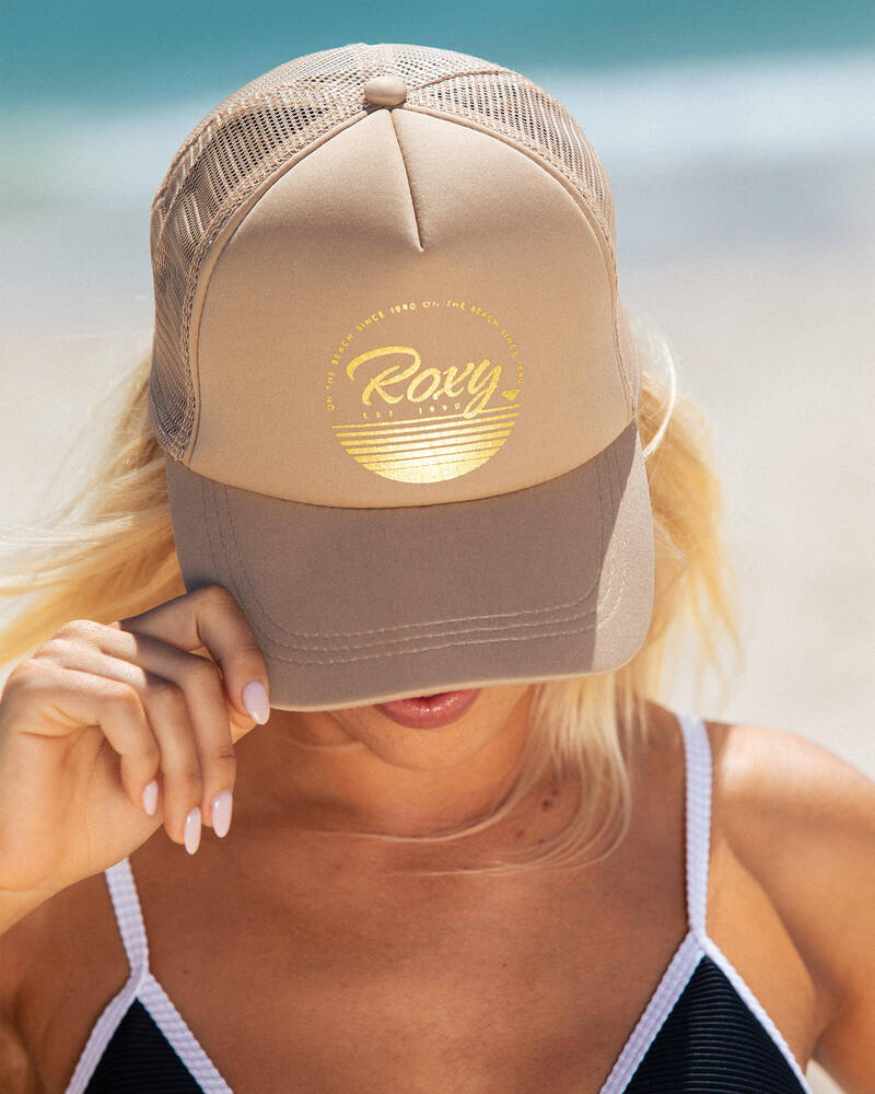 Shop Roxy Brennan Trucker Cap In Irish Cream - Fast Shipping & Easy ...