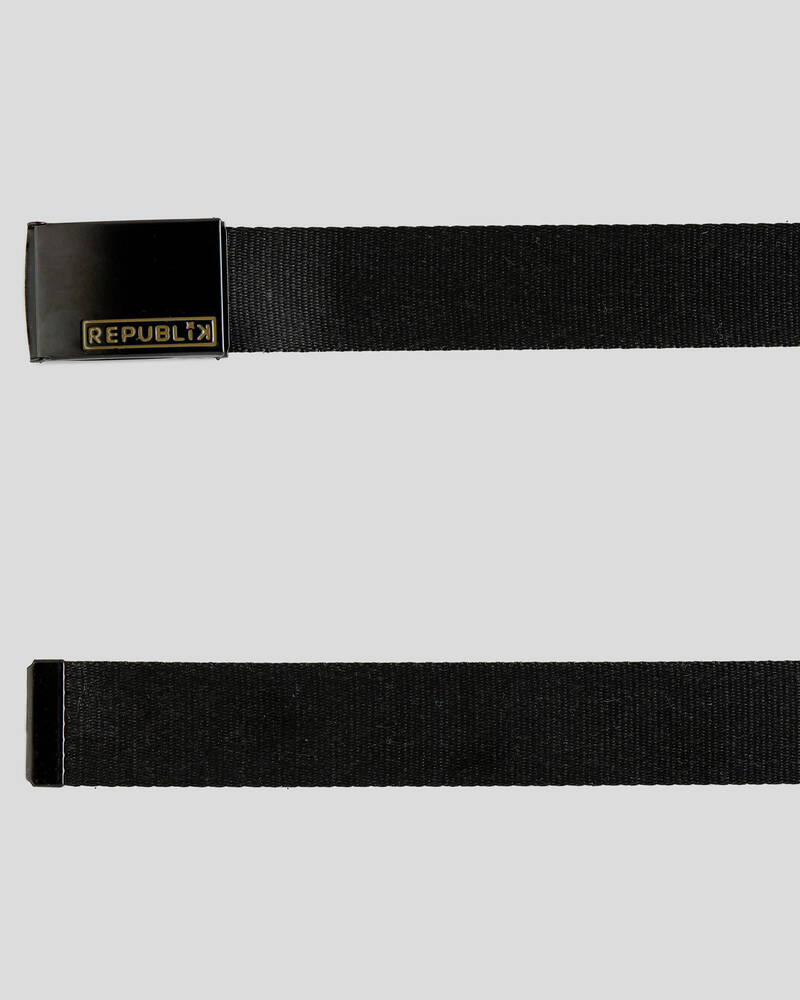 Shop REPUBLIK Represent Reversible Web Belt In Black - Fast Shipping ...